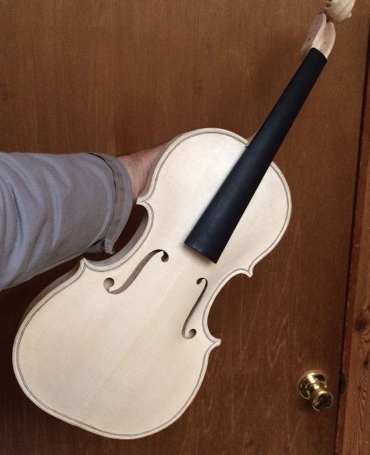 16-1/2" 5-string viola near completion | Five String Fiddles